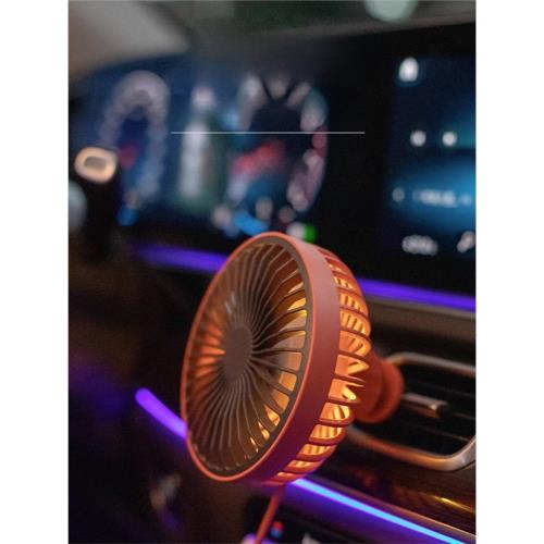 車載小風扇usb接口12V汽車空調出風口電扇24V貨車靜音降溫可搖頭|USB風扇|ETMall東森購物網