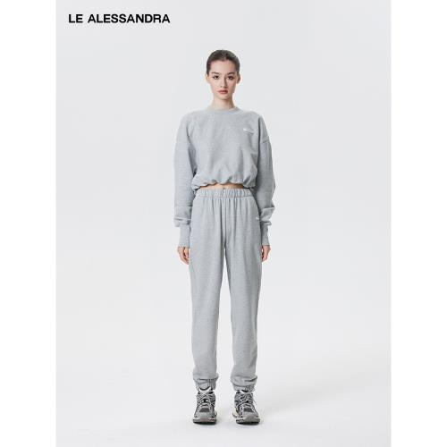 【辛芷蕾關曉彤同款】LE ALESSANDRA 短款云朵衛衣運動褲休閑套裝|衛衣/絨衫|ETMall東森購物網