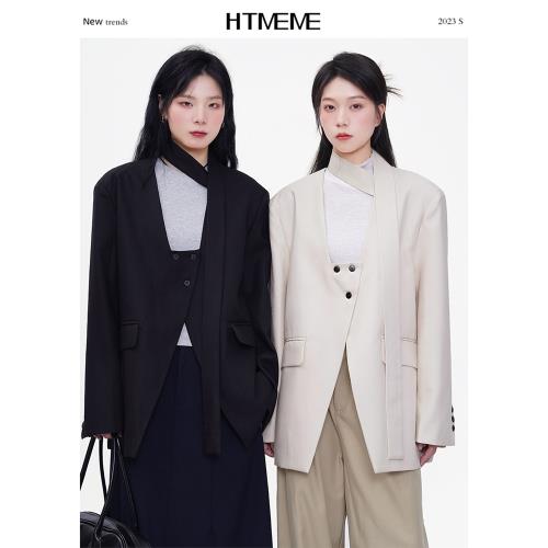 花田櫥窗HTmeme小眾開叉西裝外套|西裝|ETMall東森購物網