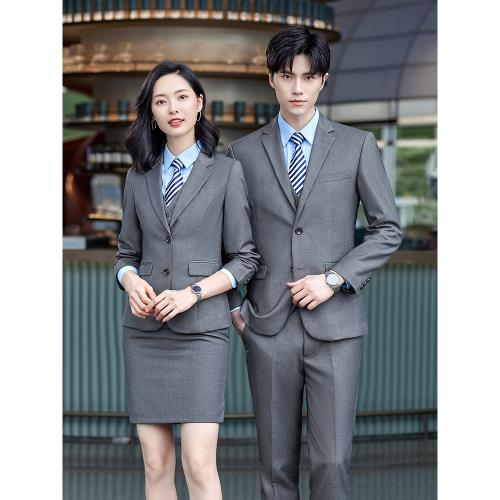 大學生藏青色職業西裝套裝男女正裝西服外套ol行政經理工作服工裝|西裝|ETMall東森購物網