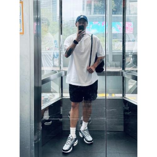 NEW TEE 日系寬松265G重磅純棉短袖T恤男夏季打底上衣純色休閑白T|T恤|ETMall東森購物網