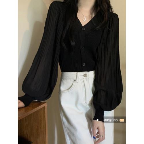 G2025年女裝秋季新款高級感女士毛衣小眾打底針織衫上衣開衫外套|毛針織衫|ETMall東森購物網