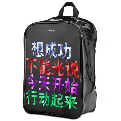KWQ卡威奇果凍智能LED雙肩背包電子顯示屏幕發光書包機車騎行包包|雙肩背包|ETMall東森購物網