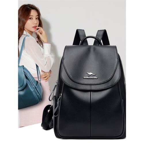2023新款女士雙肩包PU大容量上班休閑旅行包袋外貿書包背包bags|雙肩背包|ETMall東森購物網