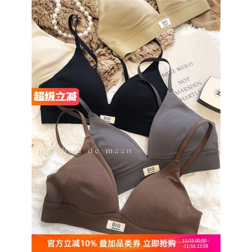 美拉德舒適無鋼圈三角杯內衣無痕文胸大胸顯小薄聚攏運動瑜伽bra|胸罩|ETMall東森購物網