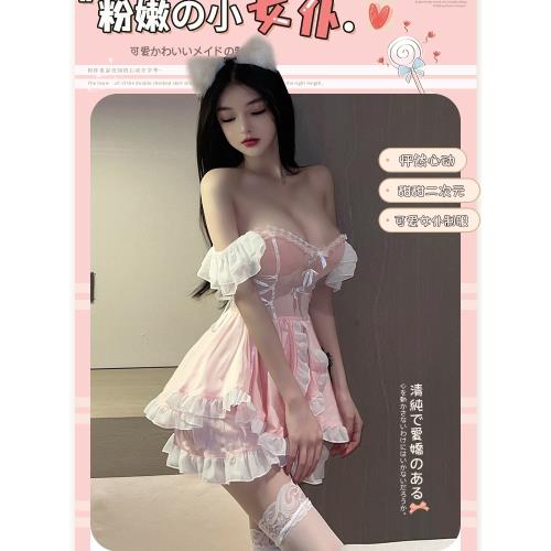 姬GILL:夢中的少女 花邊蕾絲透視性感連體衣宮廷風鏤空薄款內衣|睡裙|ETMall東森購物網