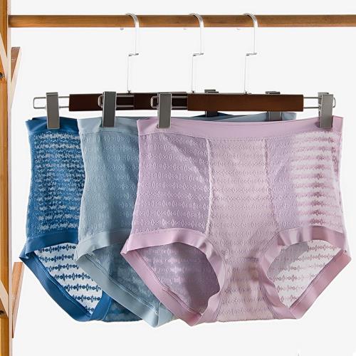 大碼高腰收腹內褲網紗透氣200斤 蕾絲性感胖mm蠶絲襠底不勒大腿|女三角褲|ETMall東森購物網