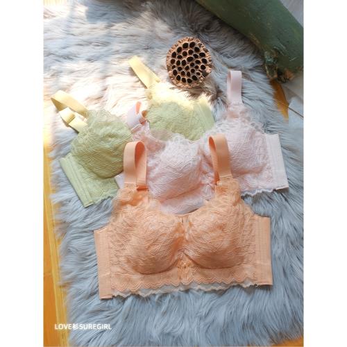 SUREgirl蕾絲抹胸全罩杯大胸顯小內衣軟鋼圈防震縮胸無痕側收bra|胸罩|ETMall東森購物網