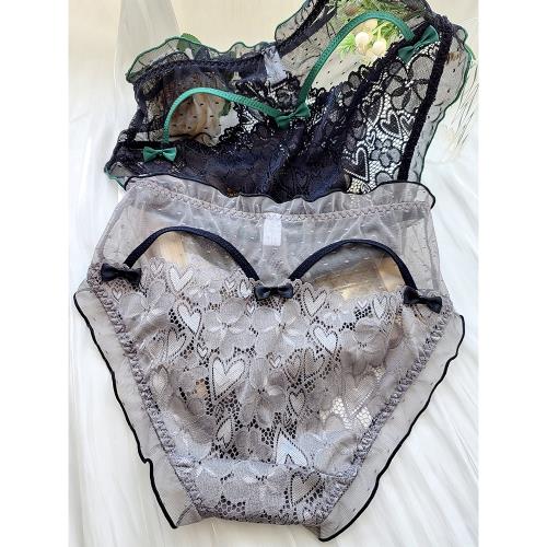 大碼內褲女胖mm200斤中腰性感蕾絲鏤空誘惑可愛蝴蝶結透明短褲頭|女三角褲|ETMall東森購物網