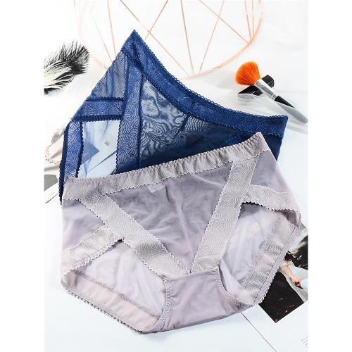 加肥加大碼內褲女 胖mm200斤性感蕾絲高腰無痕透明網紗誘惑短褲頭|女三角褲|ETMall東森購物網