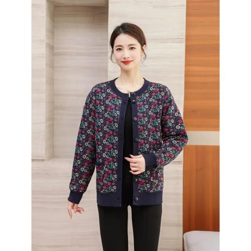 桑蠶絲棉襖女短款艾米依老年人棉服女媽媽裝奶奶裝蠶絲棉衣60歲70|保暖上裝|ETMall東森購物網