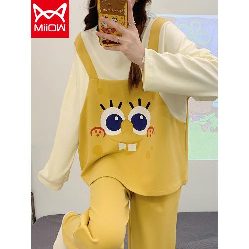 RS睡衣女春秋季純棉長袖長褲2025年新款網紅卡通女士家居服套裝|睡衣/家居服套裝|ETMall東森購物網