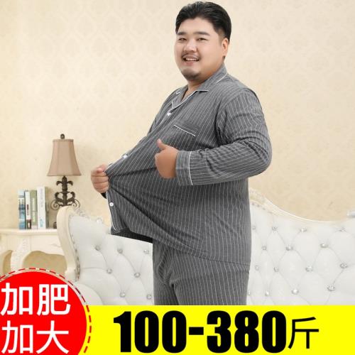 200斤300斤大碼睡衣夏季薄款中老年特大號加肥加大碼純棉家居服男|睡衣/家居服套裝|ETMall東森購物網