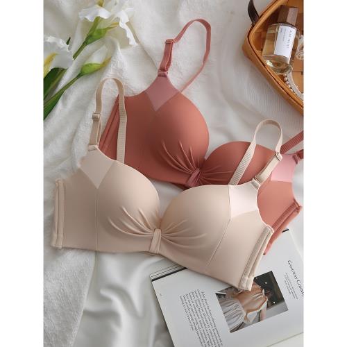 無痕內衣女小胸聚攏薄款bra收副乳防下垂一片式無鋼圈文胸套裝|胸罩套裝|ETMall東森購物網