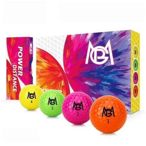 PGM 彩色高爾夫球 二層比賽球 golf雙層遠距離球 禮盒12粒盒裝|高爾夫球|ETMall東森購物網