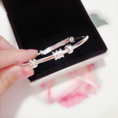 香港正生純銀小蠻腰抖音推拉手鐲足銀999女學生紅書網紅抖音同款|手鐲|ETMall東森購物網