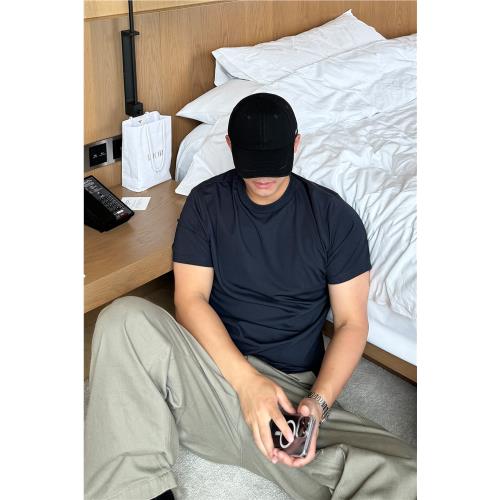 80s蘭精莫代爾棉夏季舒適百搭圓領t恤男 白色修身打底基礎短袖tee|T恤|ETMall東森購物網