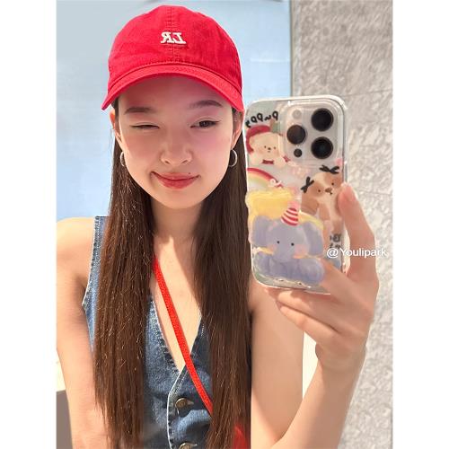 由里公園ins可愛少女大象支架適用11蘋果15ProMax手機殼iPhone13全包15新款12Pro軟14Promax防摔保護套14夏日|手機保護套/殼|ETMall東森購物網