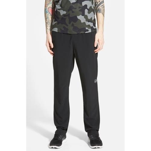 新品美國春秋arecon男士黑色彈力速干松緊腰長褲慢跑健身薄款褲子|休閒褲|ETMall東森購物網