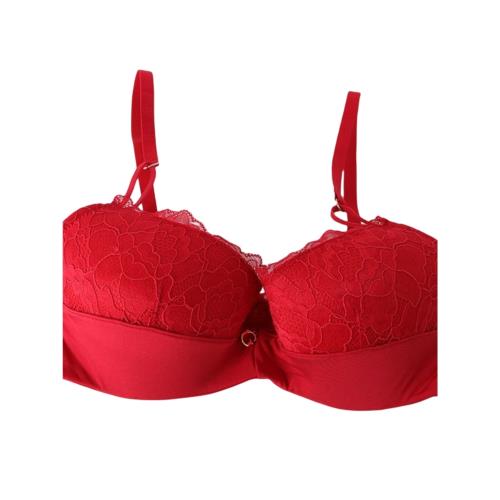 諾諾E站【GS】秋裝 女式蕾絲拼接帶鋼圈聚攏雙排扣文胸細肩帶內衣|胸罩|ETMall東森購物網