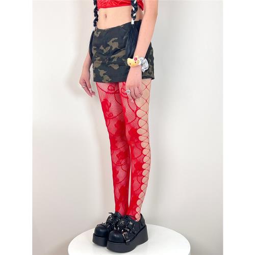 BON 個性復古玫瑰側邊鏤網襪日系性感辣妹提花絲襪綁帶漁網襪女|褲襪/打底襪|ETMall東森購物網