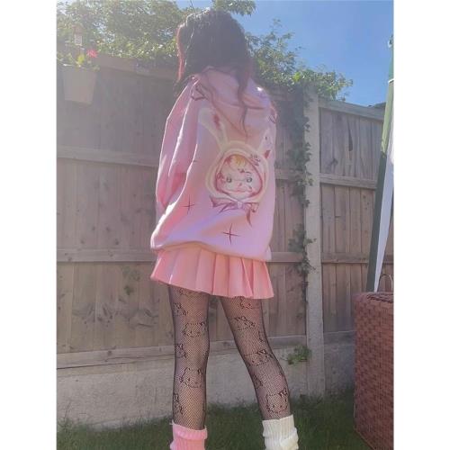 1雙包郵y2k slut 2000s千禧辣妹個性鏤空卡通貓性感連腳漁網絲襪|中筒襪|ETMall東森購物網