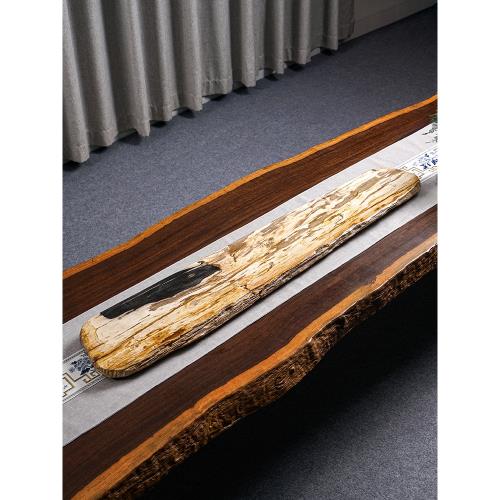 1.23米長的木化石茶盤 木紋色很好看性價比超好|茶盤|ETMall東森購物網