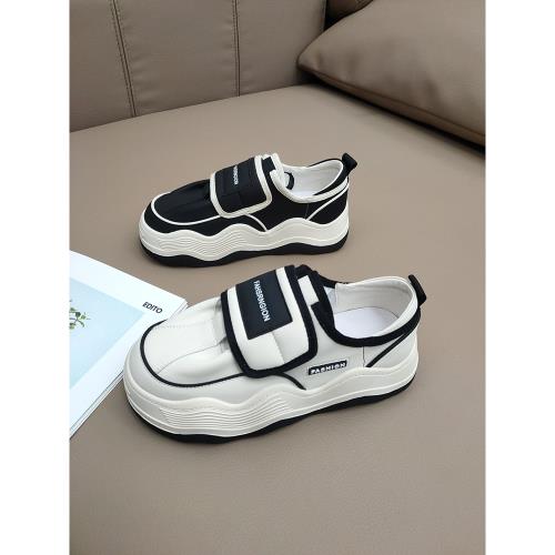 厚底2023年魔術貼ins大頭小白鞋|時尚休閒鞋|ETMall東森購物網