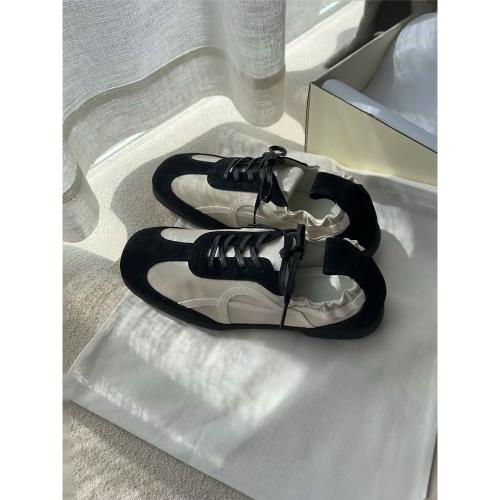 OMG！狠狠愛住了~3cm平底舒適休閑德訓鞋軟底時尚百搭真皮小白鞋|德訓鞋|ETMall東森購物網