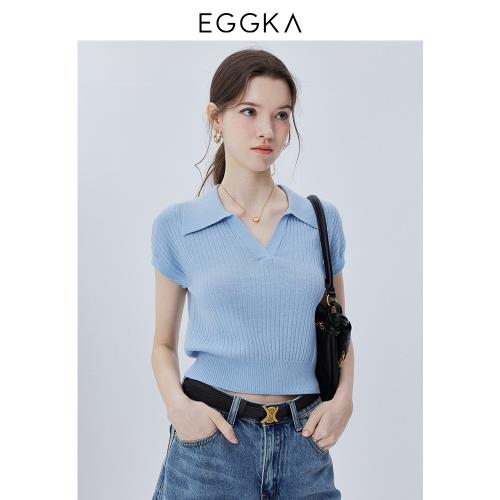 EGGKA V領溫柔打底上衣針織衫|毛針織衫|ETMall東森購物網