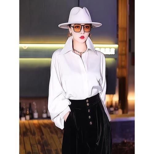 白襯衫女2025早春新款洋氣時尚設計感小眾獨特別致上衣超好看春裝|襯衫|ETMall東森購物網