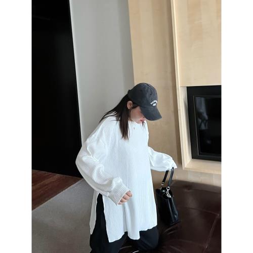 胖妹妹mm坑條寬松T恤特大碼女裝|大尺碼內搭|ETMall東森購物網