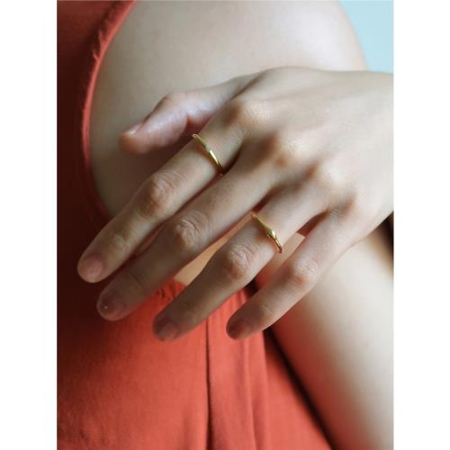 真空18K金荒野個性小眾疊戴戒指|其它首飾|ETMall東森購物網