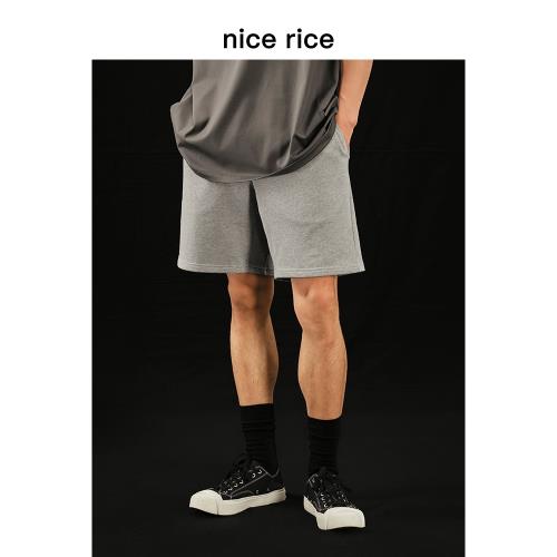 nice rice好飯 r.系列350G美式全棉休閑直筒針織短褲男NGC12079|衛褲|ETMall東森購物網