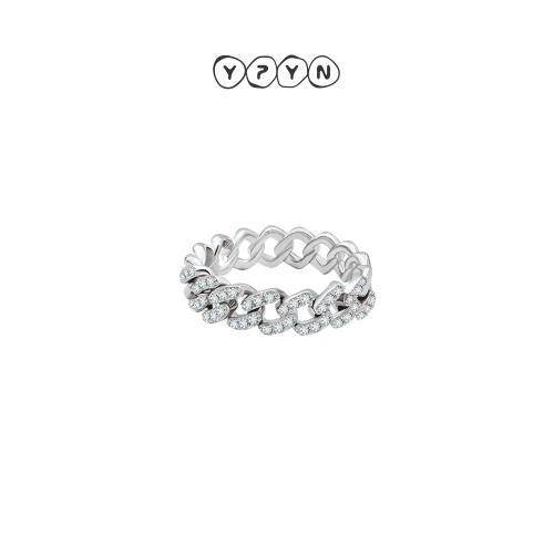 一撇一捺女925純銀閃鉆ins戒指|戒指/指環|ETMall東森購物網