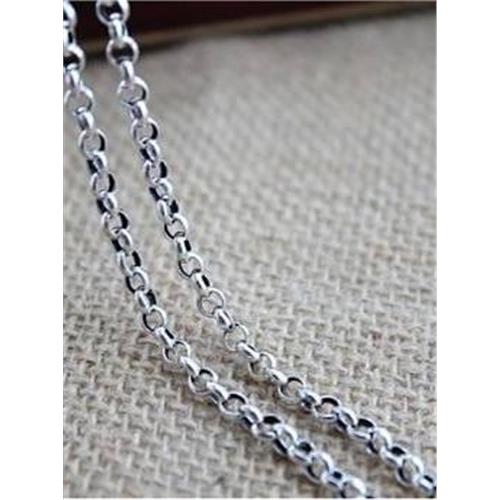 S925純銀項鏈毛衣鏈女款復古泰銀拋光百搭3.5毫米粗圈圈鏈o鏈|項鍊|ETMall東森購物網