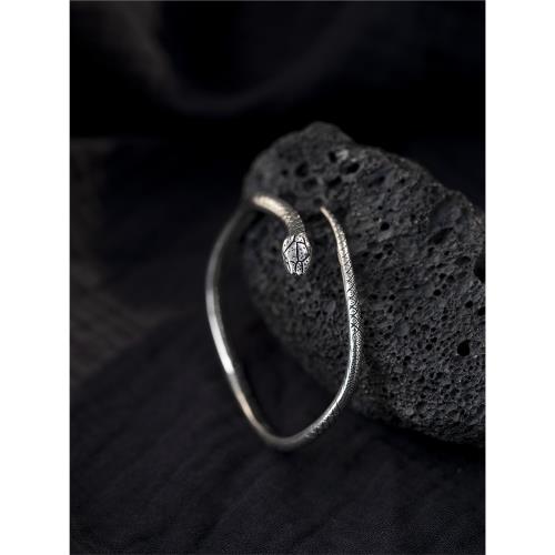 紋磚Veinsbrick《蛟蛇》蛟蛇原創設計純銀S925可調節男女情侶手鐲|手鐲|ETMall東森購物網