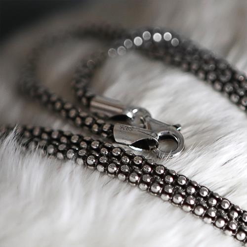 喜月手工純銀飾品 925銀 男女情侶花包 項鏈 50 60 70 80厘米|項鍊|ETMall東森購物網