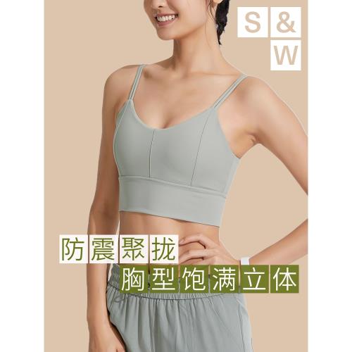SW速惟細肩帶運動內衣瑜伽背心健身bra女大胸防下垂防震聚攏文胸|運動胸罩|ETMall東森購物網