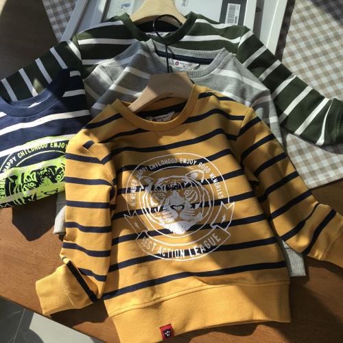 帥酷虎頭110-160中大童條紋衛衣|衛衣/絨衫|ETMall東森購物網