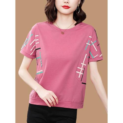 mm大碼中年媽媽休閑上衣短袖t恤|T恤|ETMall東森購物網