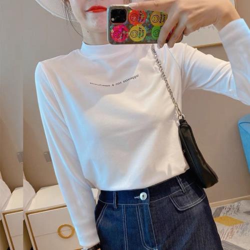 半高領2023新款正肩洋氣長袖t恤|T恤|ETMall東森購物網