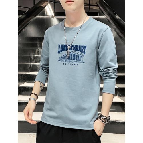 春秋230克全棉長袖T恤男士字母印花打底衫上衣以純官方旗艦店官網|T恤|ETMall東森購物網