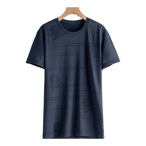 男裝西湖閣老【冰】23夏裝 再生纖維素+棉 暗紋理T恤XL653|T恤|ETMall東森購物網