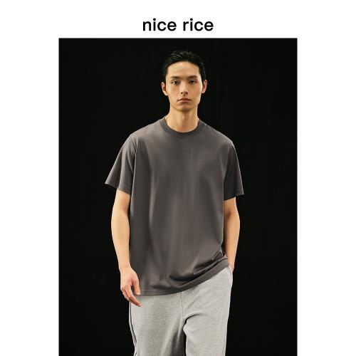 nice rice好飯 r.系列240G匹馬棉休閑羅紋圓領短袖T恤男NGC02073|T恤|ETMall東森購物網