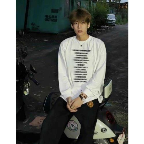 男款白色長袖T恤男重磅內搭oversize打底衫美式高街vibe秋季上衣|T恤|ETMall東森購物網