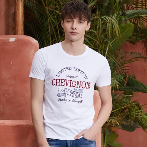 法國CHEVIGNON尚飛揚2020夏季新款短袖男品牌主題印花棉質圓領T恤|T恤|ETMall東森購物網