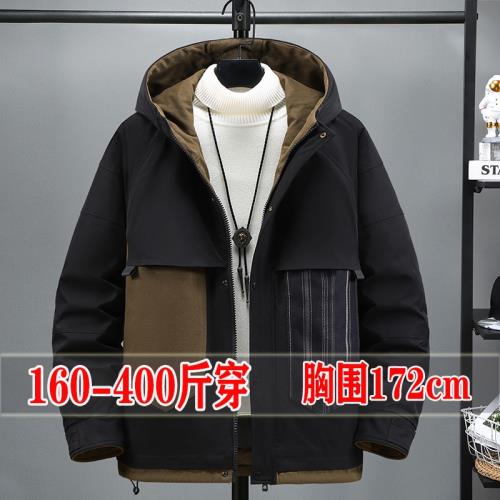 400斤特大號加肥男生拼色羽絨服|羽絨服|ETMall東森購物網