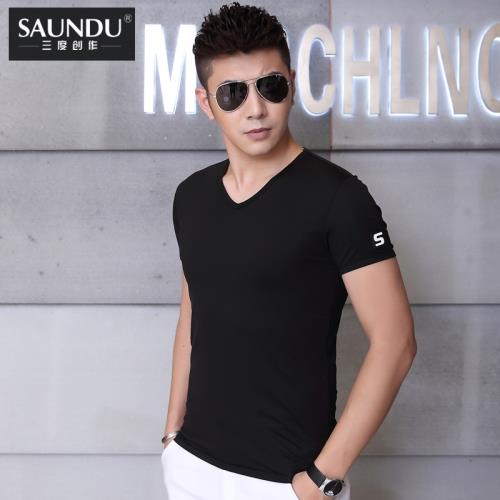 莫代爾V領夏天上衣服簡約短袖t恤|T恤|ETMall東森購物網