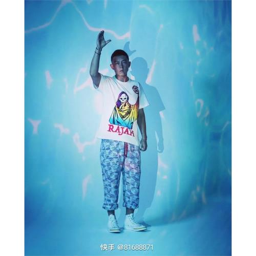 陳冠希同款短袖夏威夷死神骷髏圓領印花寬松Tee|T恤|ETMall東森購物網